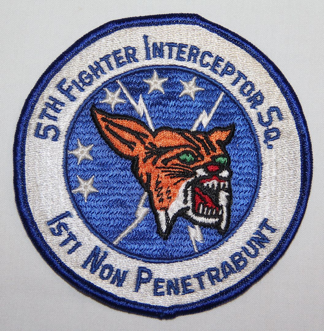 T250. VIETNAM ERA 5TH FIGHTER INTERCEPTOR SQUADRON CHEST PATCH - B & B ...