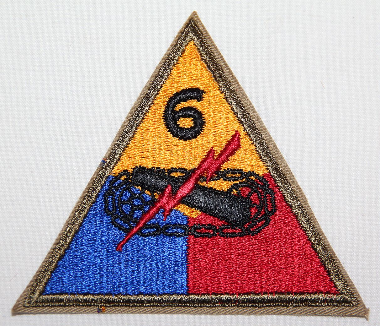 G195. WWII 6TH ARMORED DIVISION PATCH - B & B Militaria