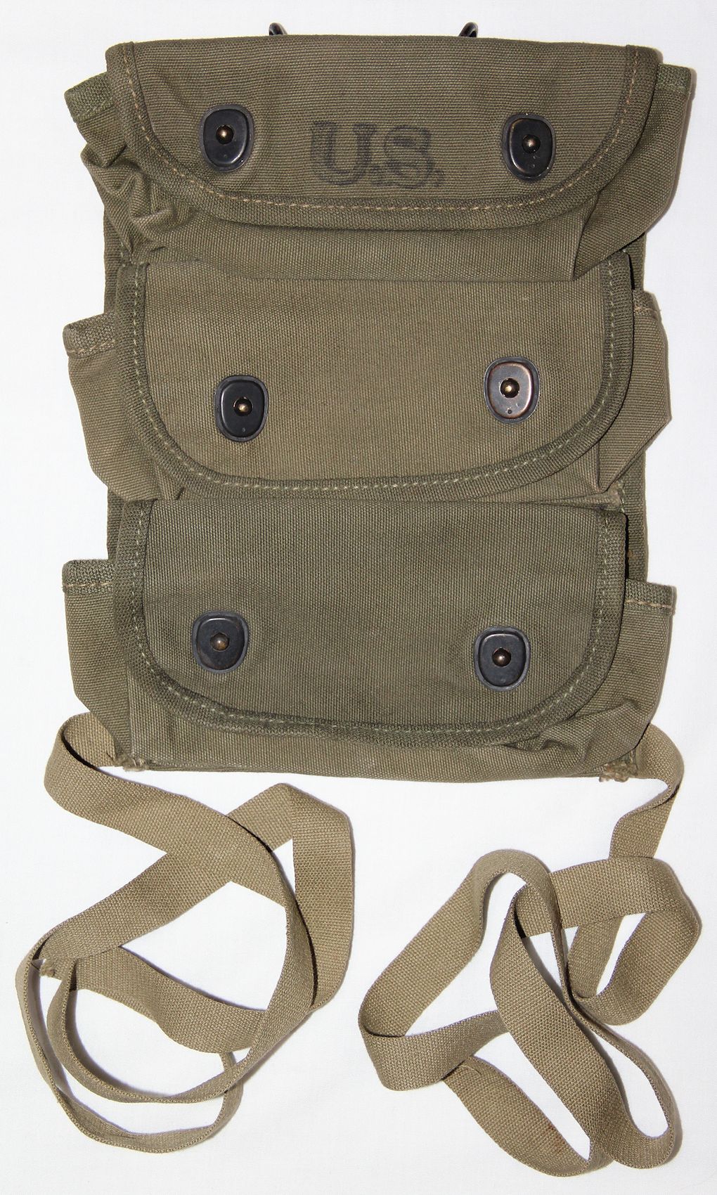 E449. WWII 3 POCKET GRENADE POUCH - B & B Militaria