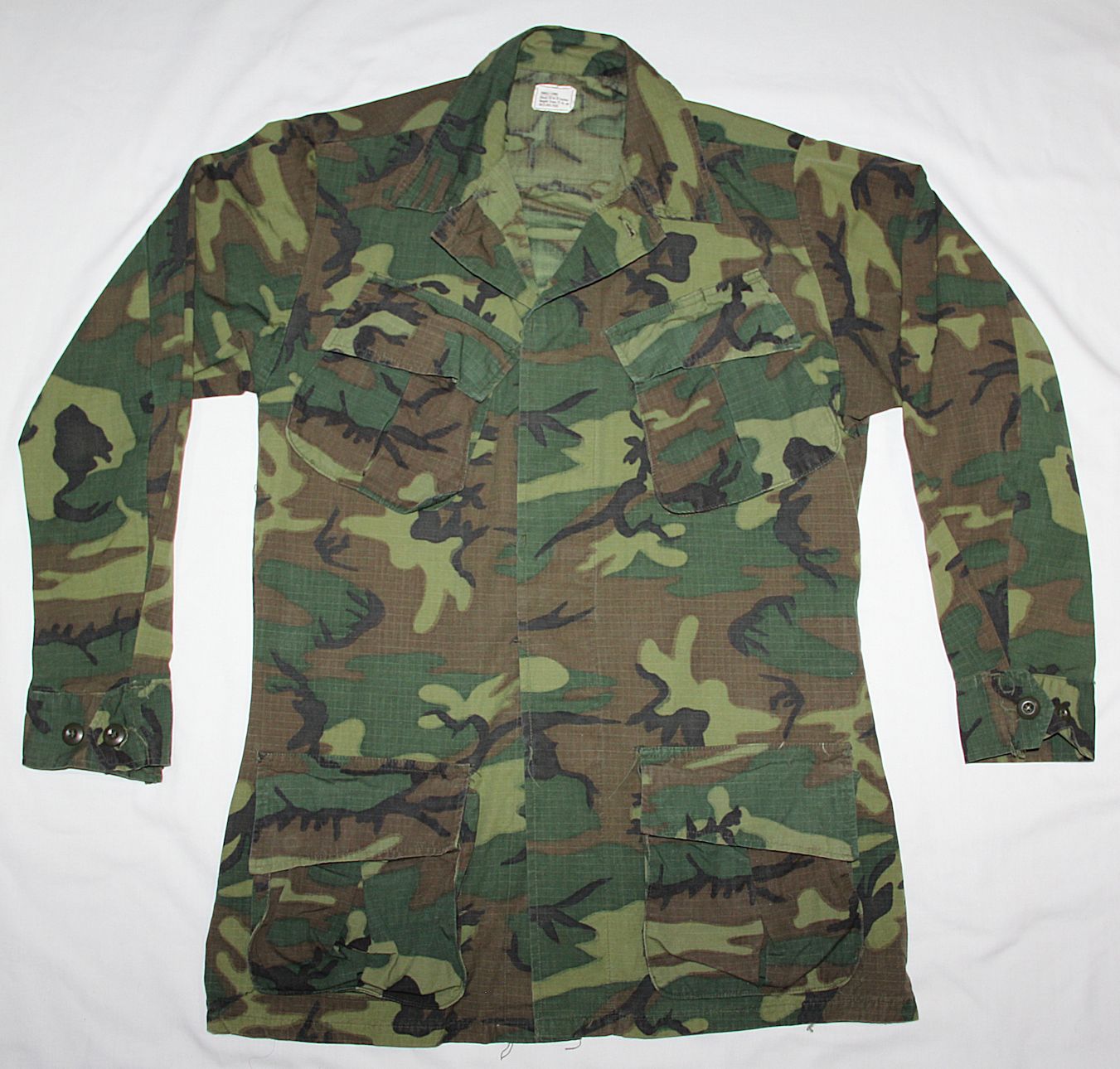 T316. NICE VIETNAM ERDL CAMOUFLAGE JUNGLE JACKET - B & B Militaria