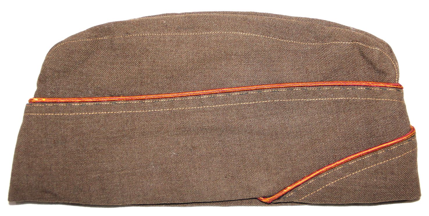 C101. WWII BRITISH MADE GARRISON CAP WITH ORDNANCE PIPING - B & B Militaria