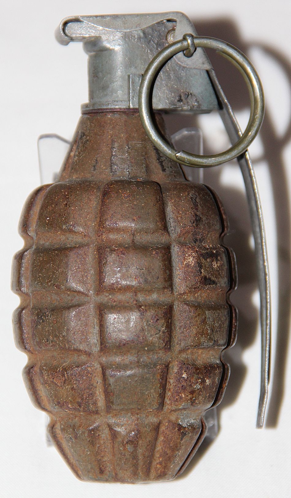 E511. INERT 1930'S GRAY MKII GRENADE WITH OD OVERPAINT - B & B Militaria