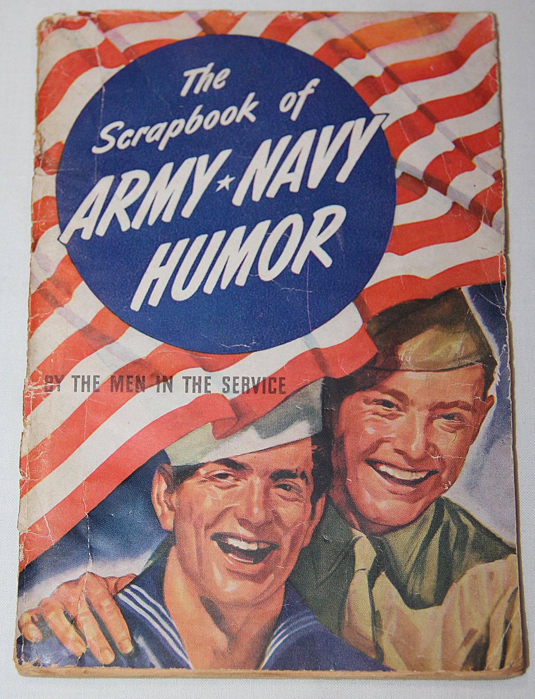 J111. WWII SCRAPBOOK OF ARMY NAVY HUMOR COMIC BOOK - B & B Militaria