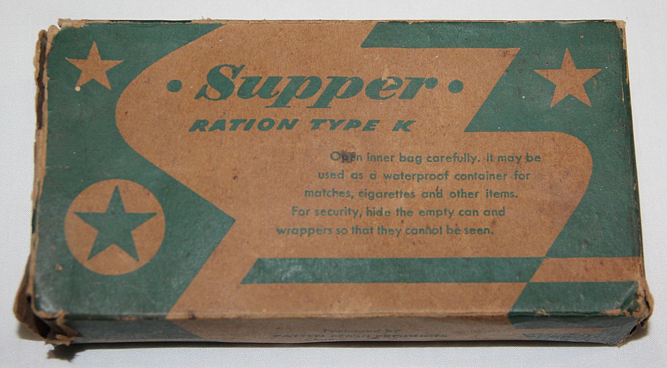 E648. WWII K-RATION SUPPER - B & B Militaria
