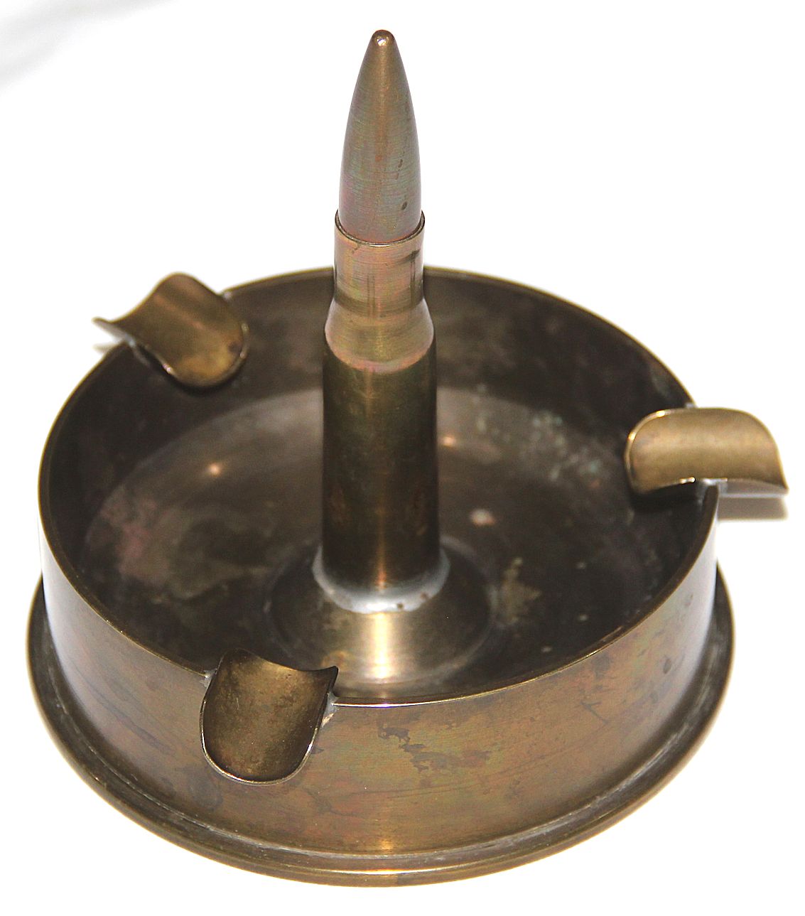 I155. WWII TRENCH ART ARTILLERY SHELL ASH TRAY - B & B Militaria