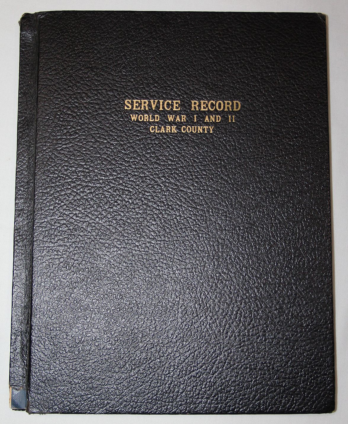I159. SERVICE RECORD BOOK FOR WWI-WWII CLARK COUNTY, KS NAMED TO A ...