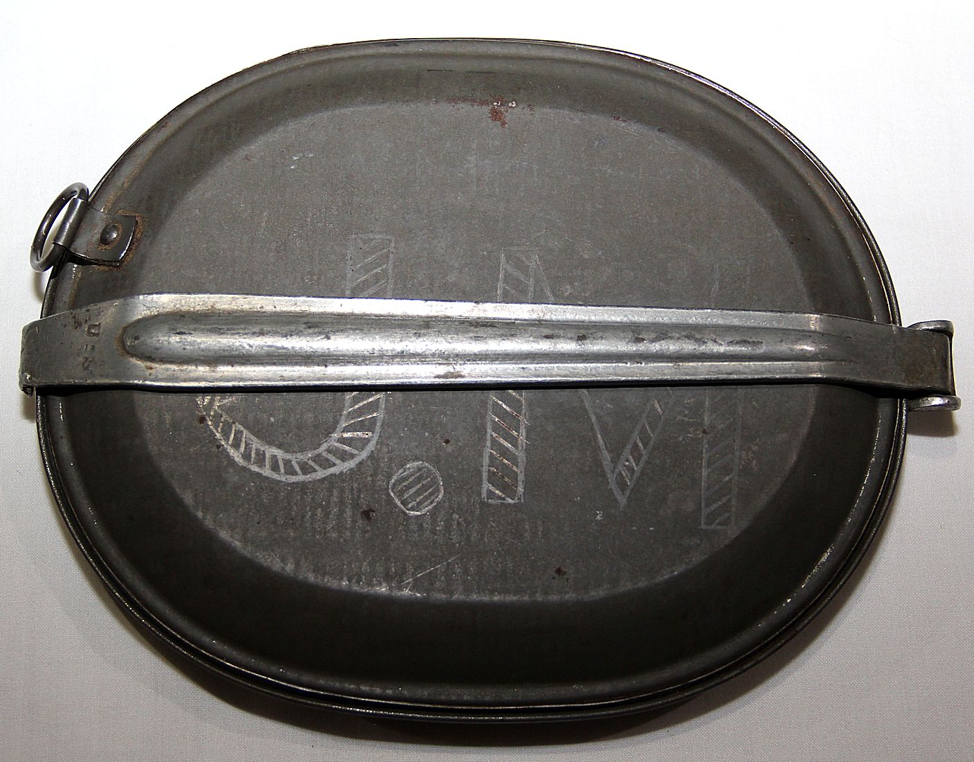 A102. SPANISH AMERICAN WAR M1874 MESS KIT WITH INITIALS - B & B Militaria
