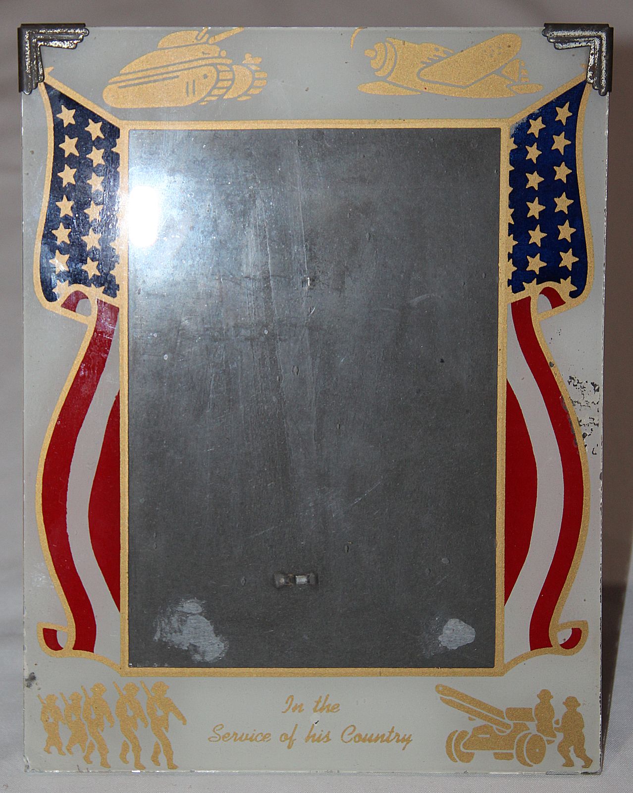 I162. WWII HOME FRONT PATRIOTIC PICTURE FRAME - B & B Militaria