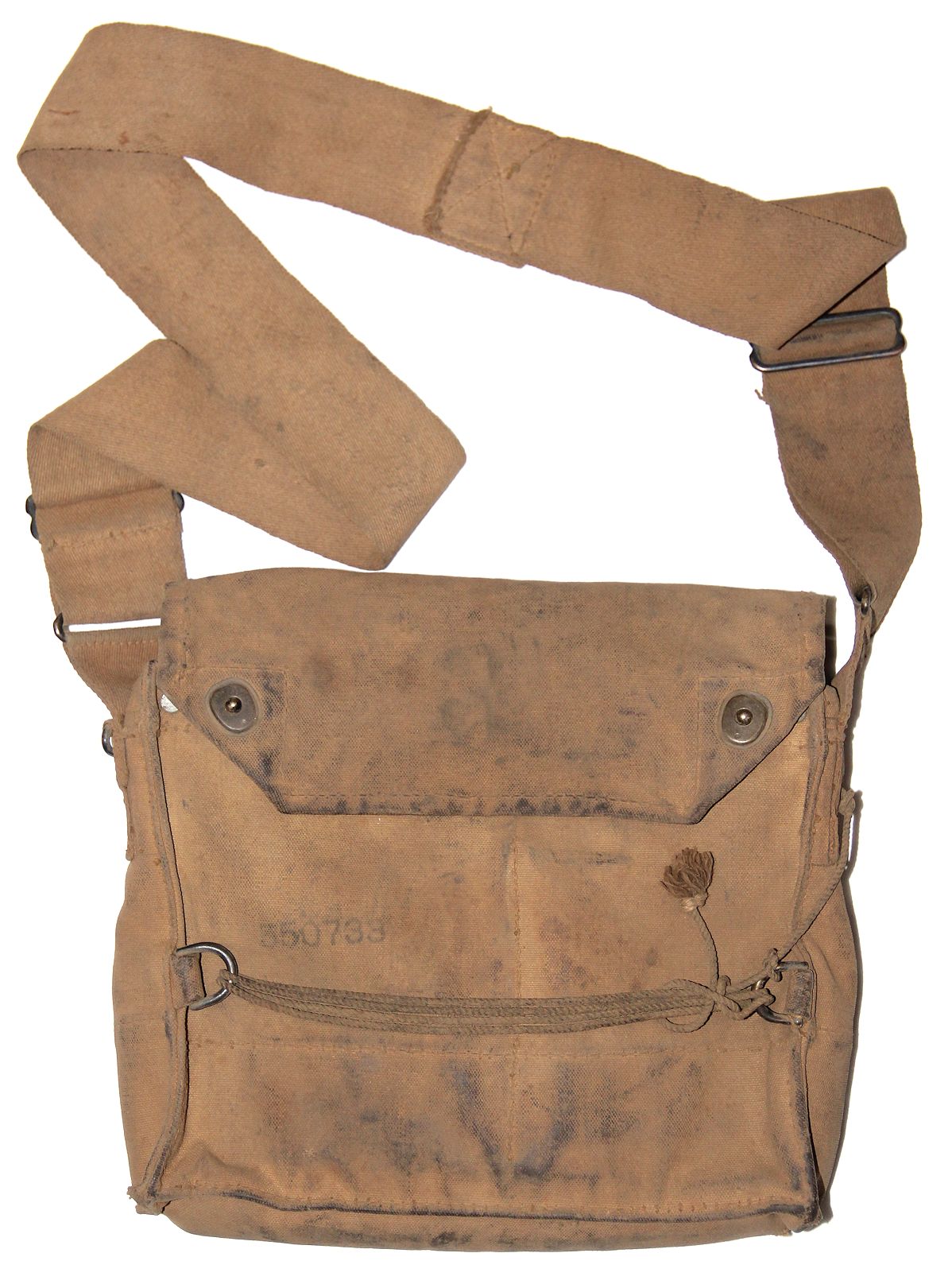 B588. NAMED WWI GAS MASK BAG - B & B Militaria