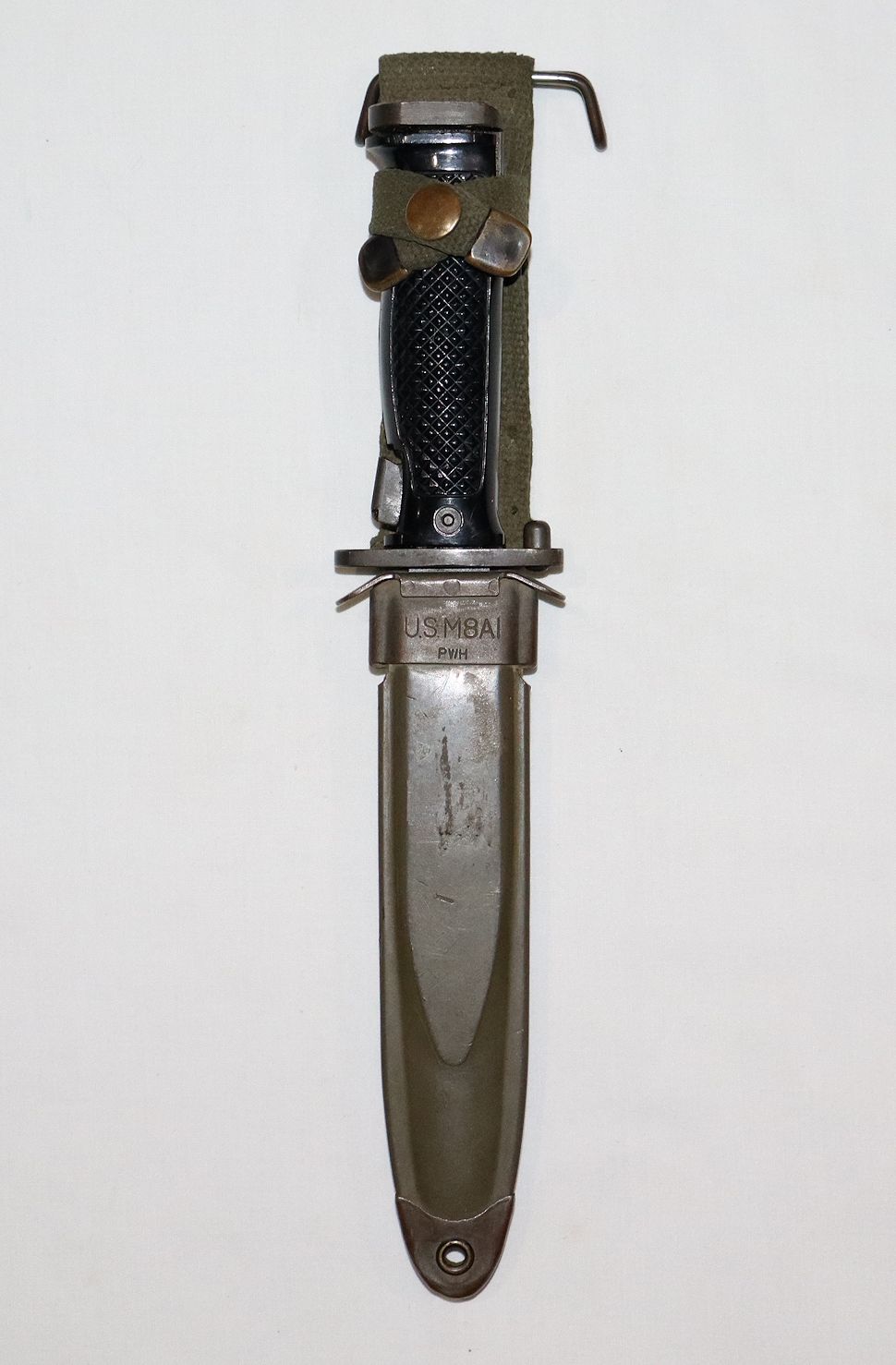 U108. ORIGINAL DUTCH M/62 M1 GARAND BAYONET WITH M8A1 SCABBARD - B & B ...