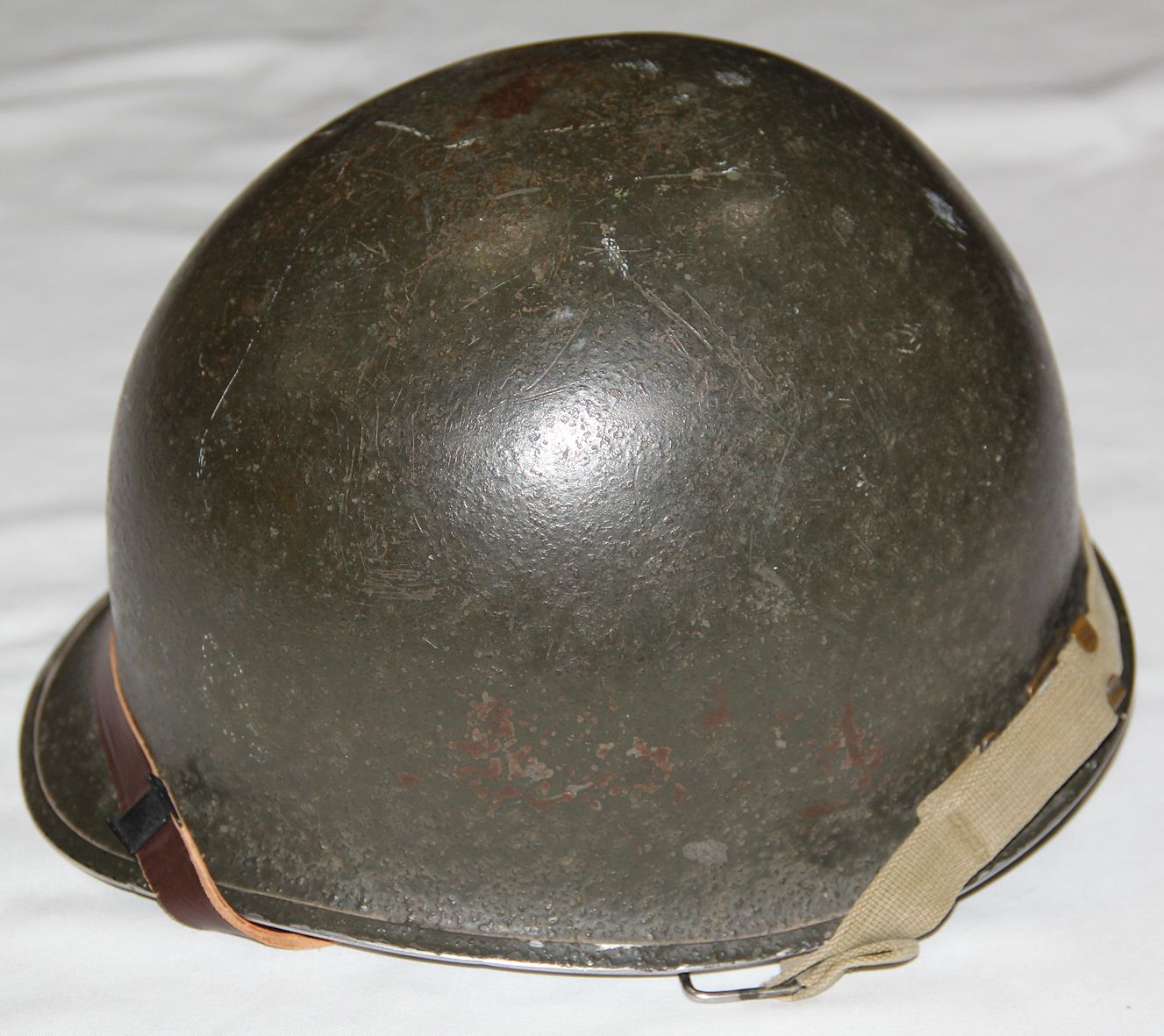 C151. WWII FRONT SEAM SWIVEL LOOP M1 HELMET WITH CAPAC LINER - B & B ...