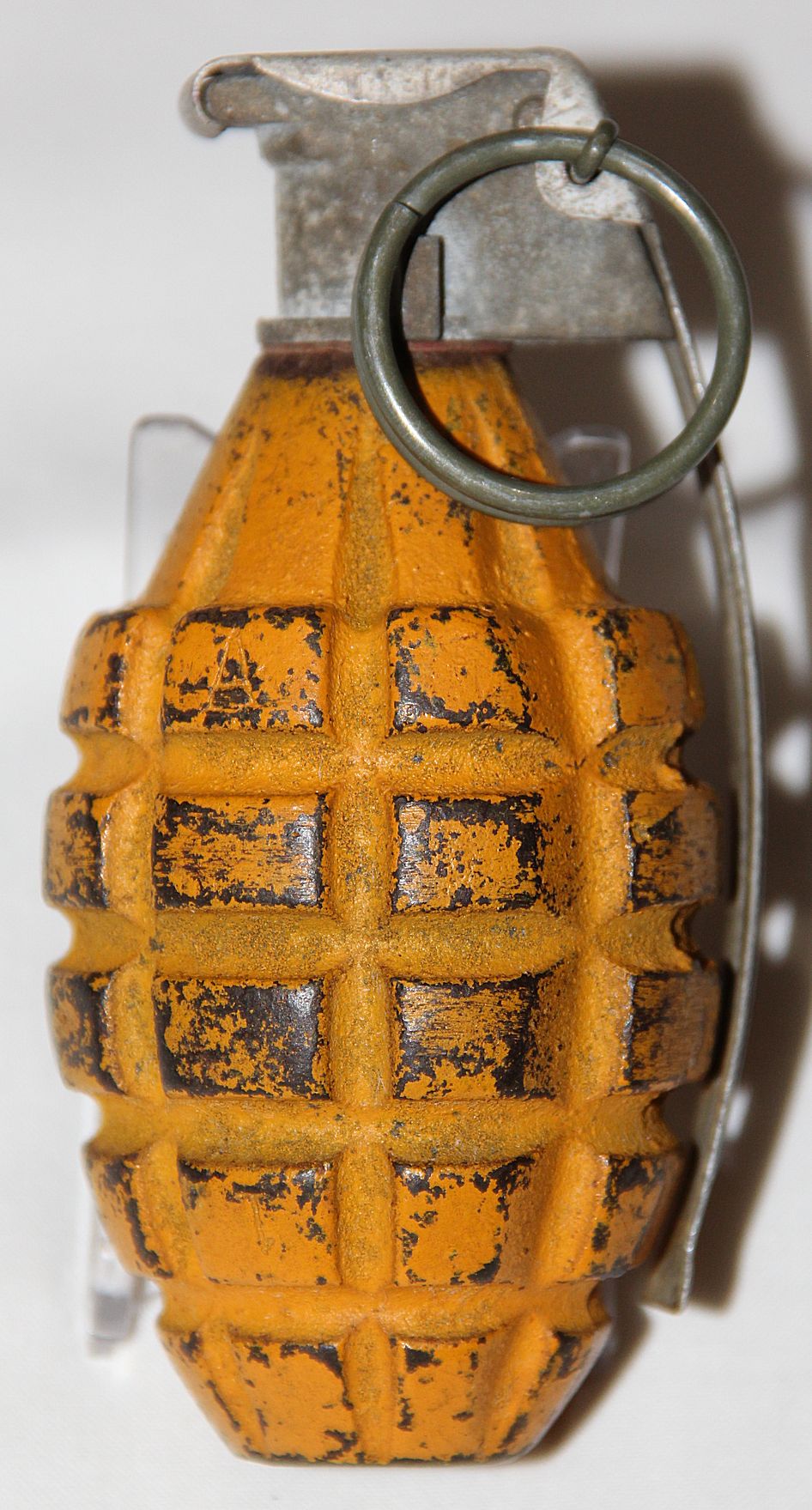 E838. INERT EARLY WWII YELLOW MKII HAND GRENADE WITH M10A2 FUSE - B & B ...
