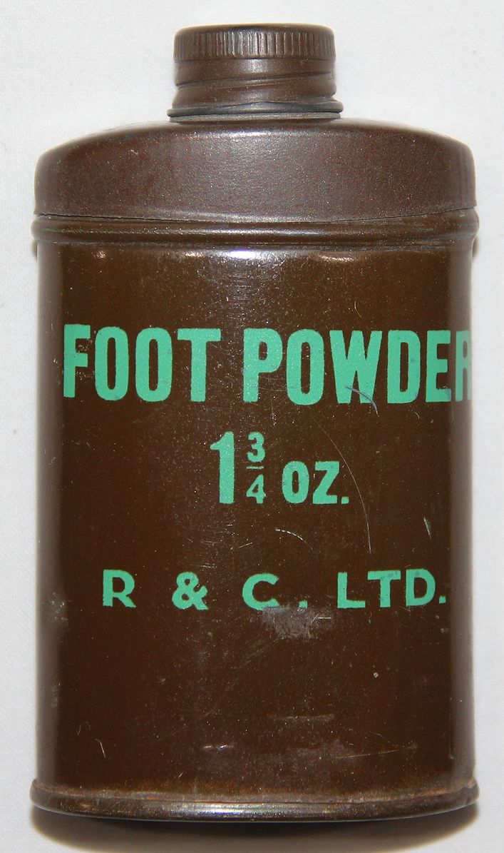 E905. WWII BRITISH CAN OF FOOT POWDER - B & B Militaria